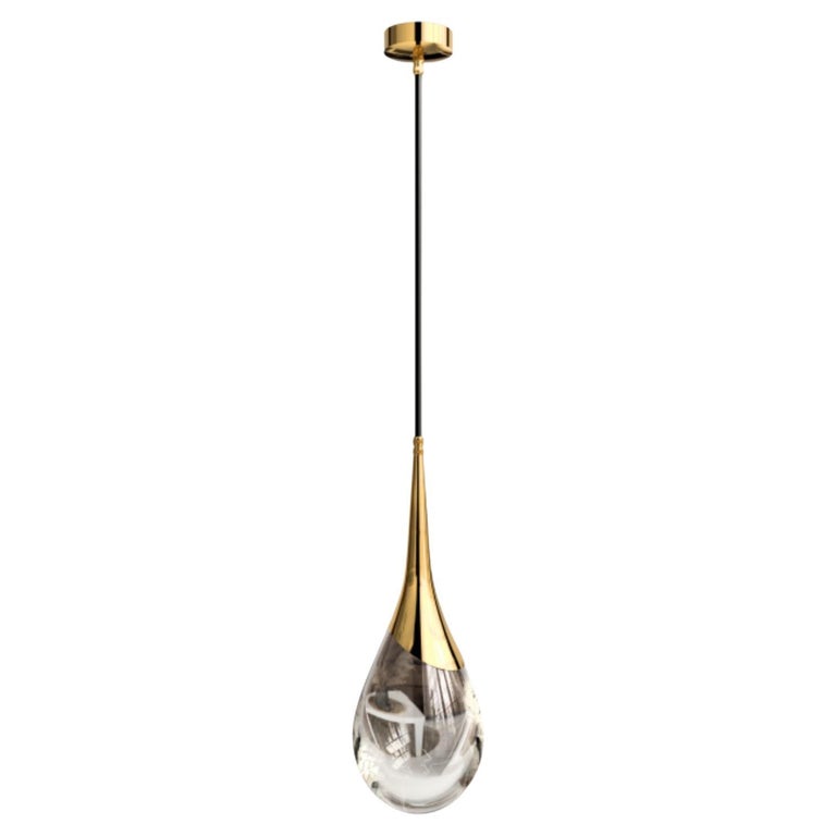 Perpetua Embossed Texture Brass Suspension Natural Finish For Sale at ...
