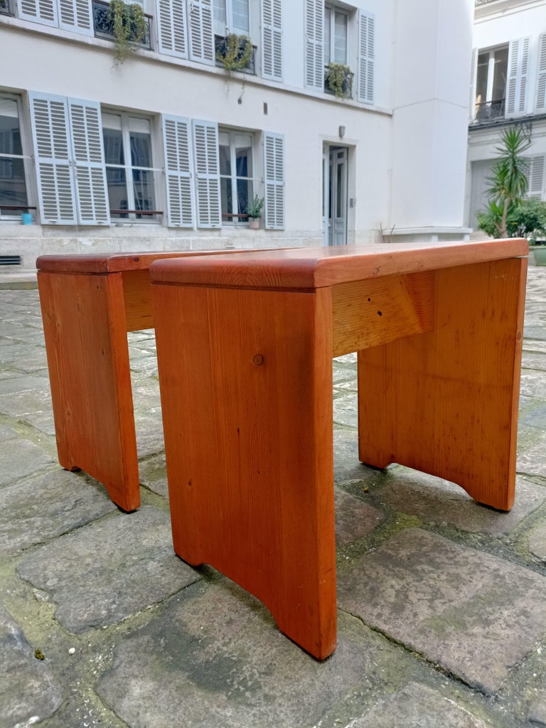 Perriand Pine Wood Stool Charlotte Perriand Pierre Et Vacances Les Arcs ...
