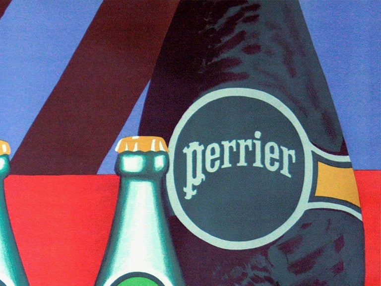 PERRIER ZESTE, 1987 Vintage French Beverage, Drink Advertising Poster, VILLEMOT For Sale at 1stDibs