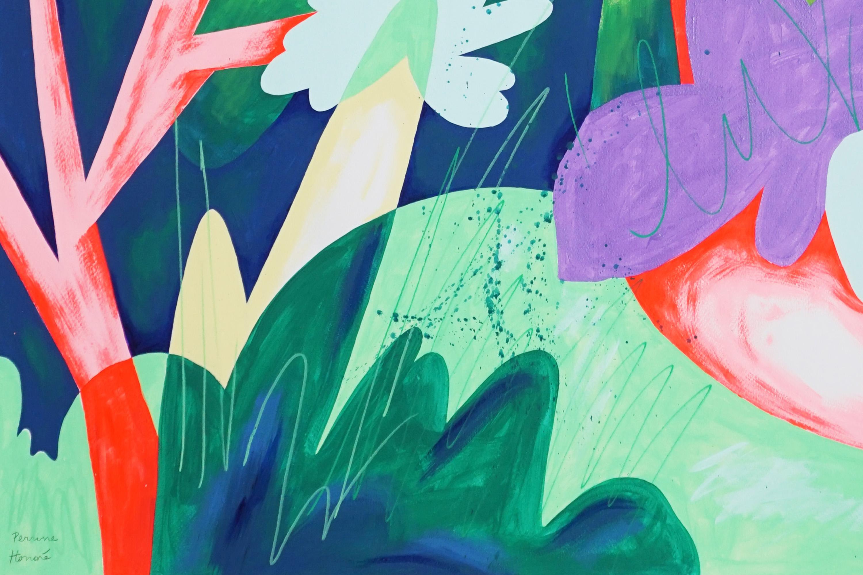 Perrine Honoré - Abstract Forest, Painting Diptych, Modern ...