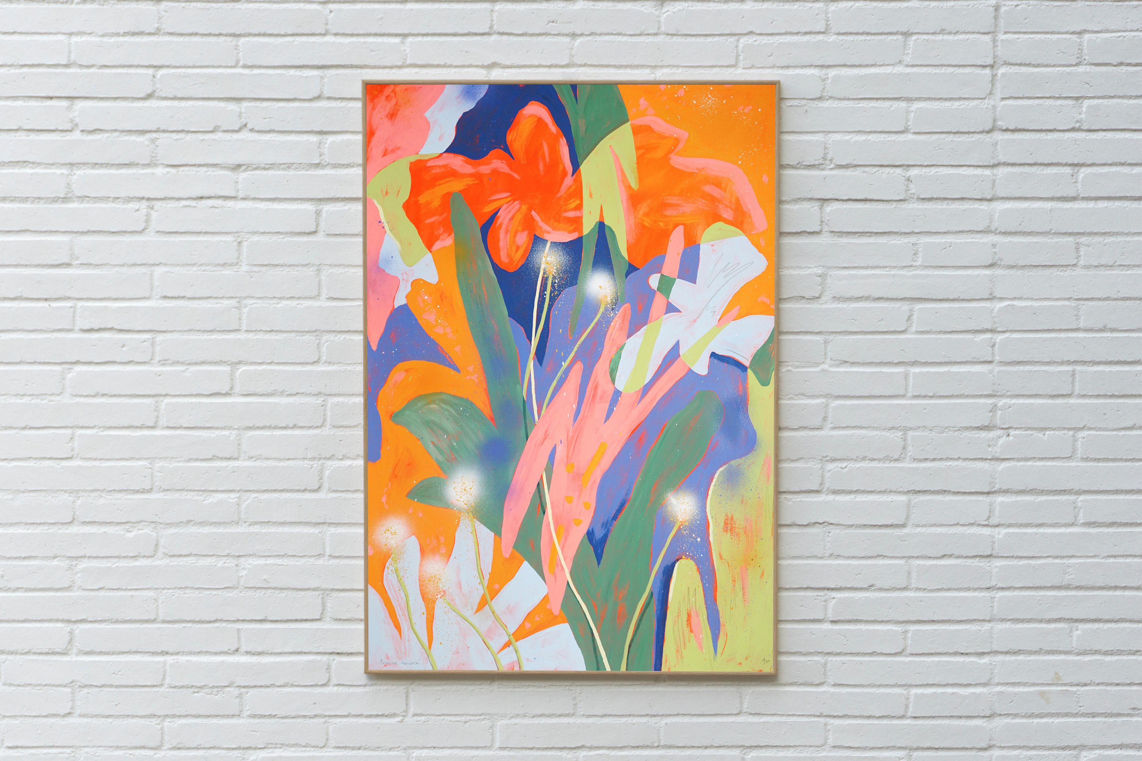 Perrine Honoré - Seed Explosion, Abstract Illustration Flowers, Warm ...