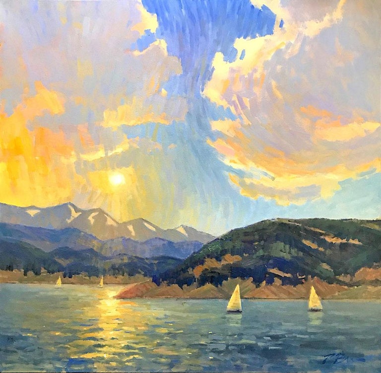 Perry Brown - Sunset on Lake Dillon For Sale at 1stDibs