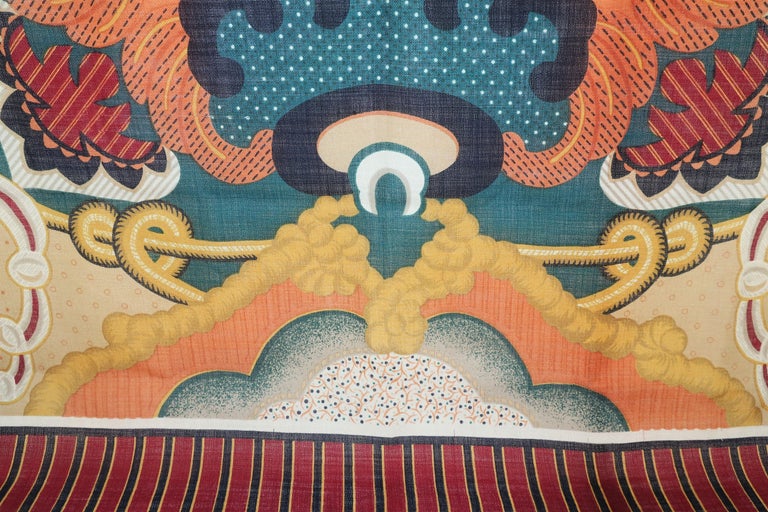 Perry Ellis Art Deco Revival Wool Challis Scarf, 1980's at 1stDibs