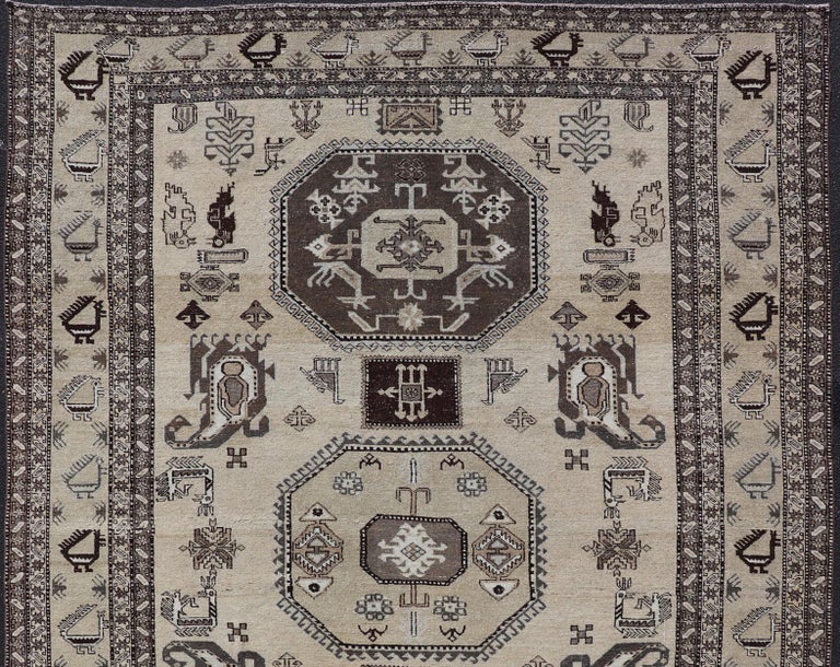 Persian Ardebil Carpet with three Octagon Medallions and Stylized ...