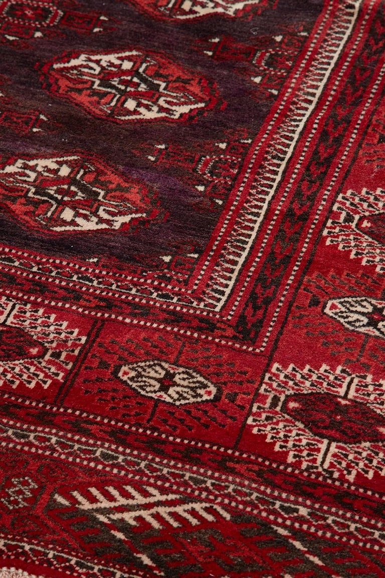 Persian Bokhara Turkoman Handwoven Rug at 1stDibs