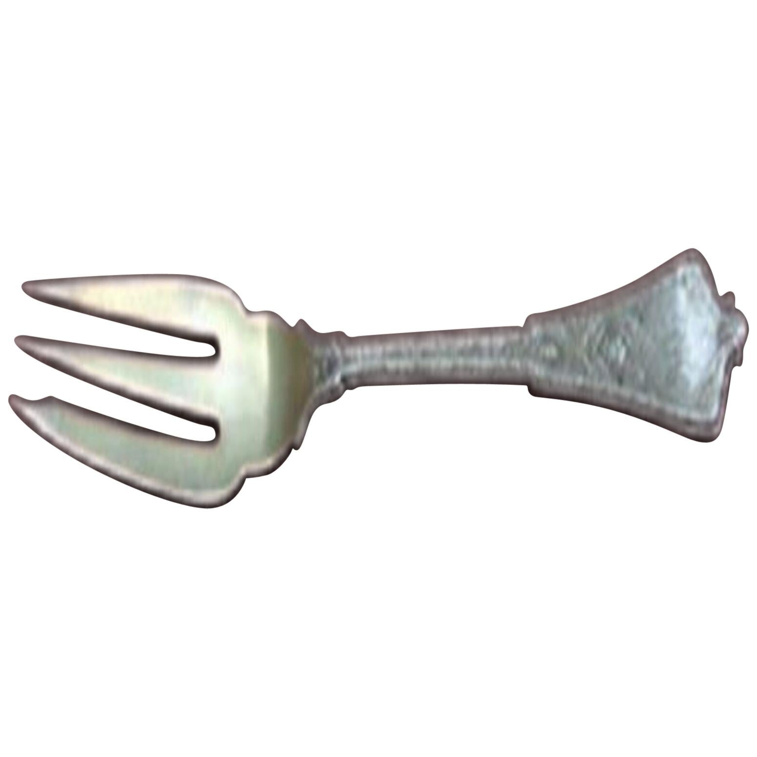 David Andersen Norway Sterling Silver Green Enamel 2 Tine Gold Washed ...