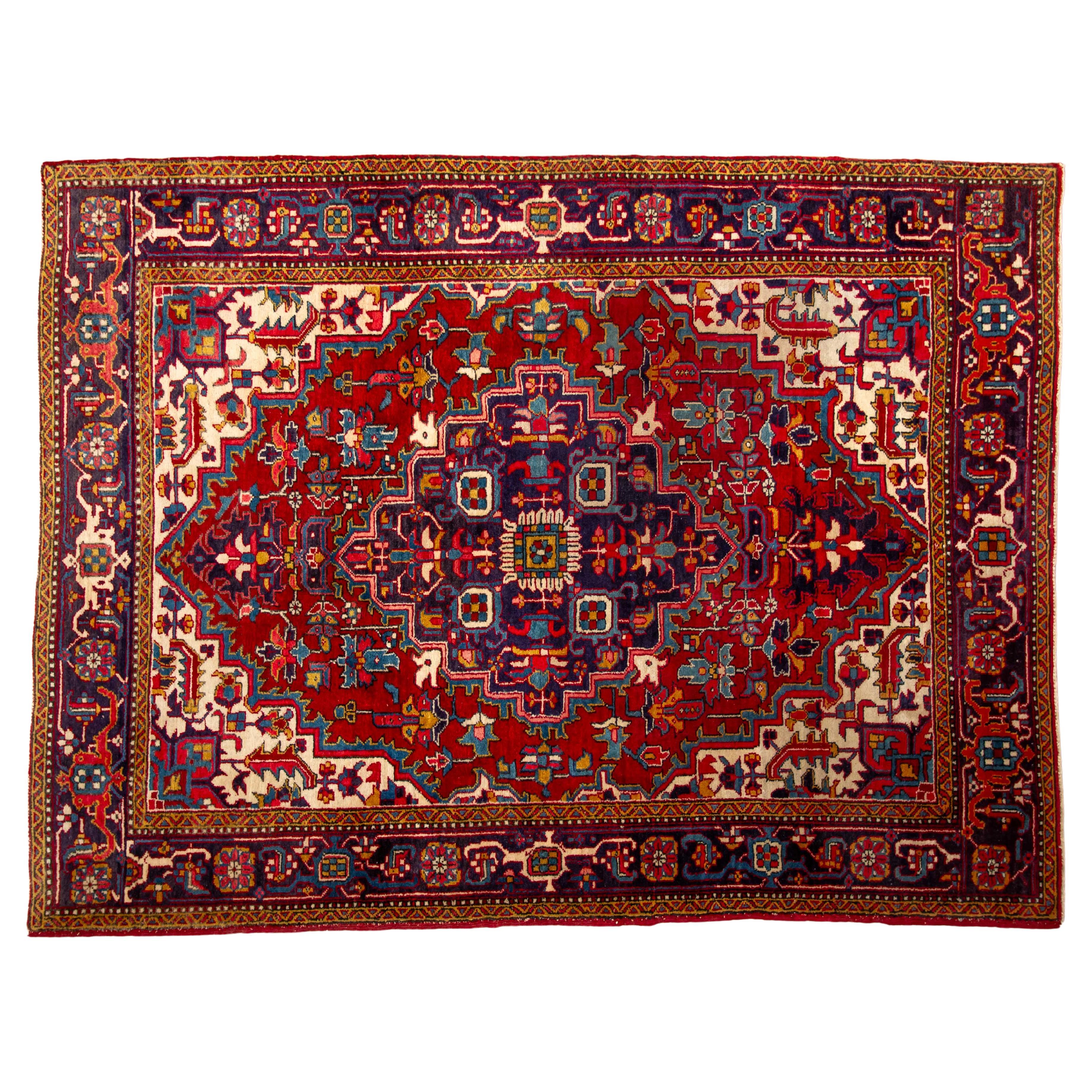 Persian carpet Heriz 200 X 147 cm For Sale at 1stDibs