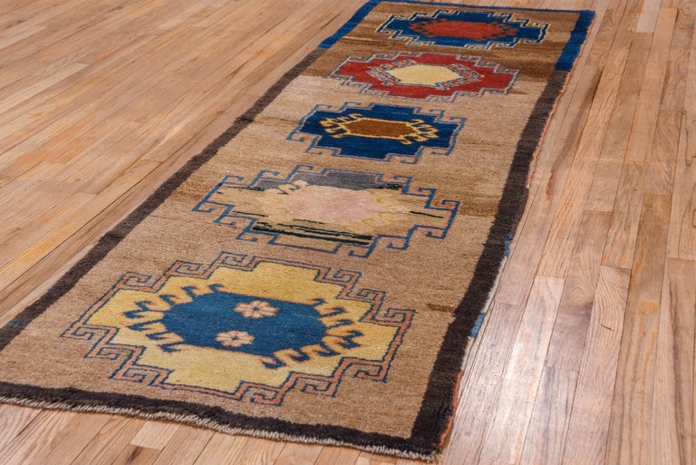 Persian Gabbeh Runner, circa 1960s, Colorful For Sale at 1stDibs