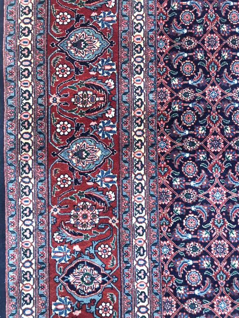 Persian Hand Knotted All-Over Herati Red Tabriz Runner Rug For Sale at ...