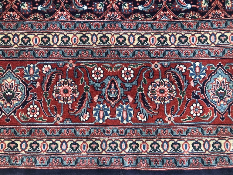 Persian Hand Knotted All-Over Herati Red Tabriz Runner Rug For Sale at ...