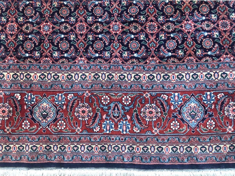 Persian Hand Knotted All-Over Herati Red Tabriz Runner Rug For Sale at ...