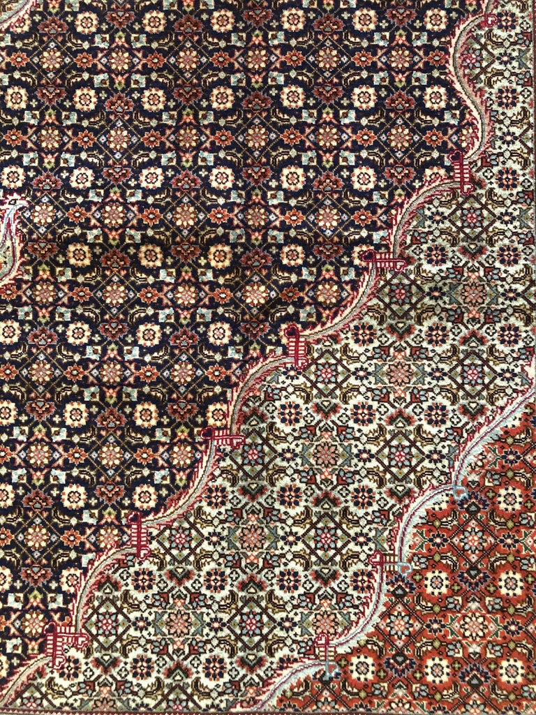 Persian Hand Knotted Medallion Fish Design 'Mahi' Tabriz Rug, circa ...