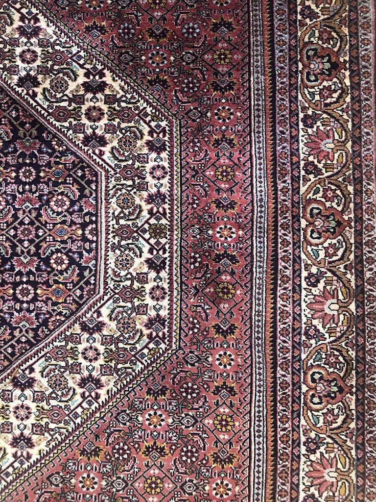 Persian Hand Knotted Red Diamond Medallion Bijar 'Bidjar' Rug For Sale at 1stDibs