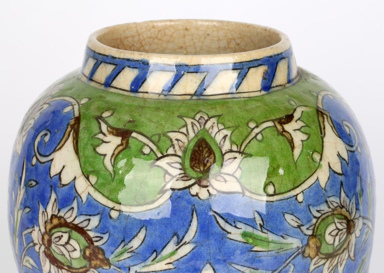 Persian Islamic Hand Painted Large Floral Decorated Pottery Vase at ...