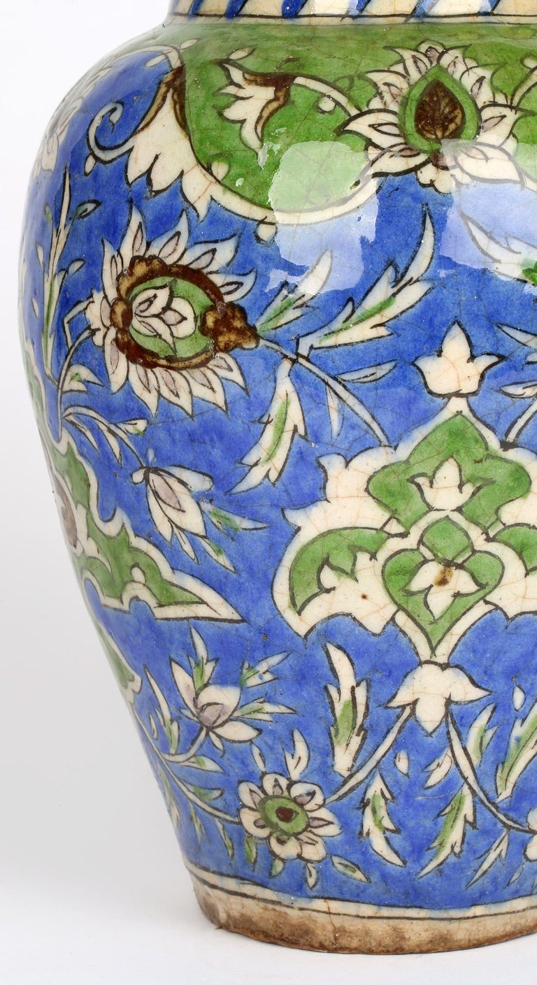 Persian Islamic Hand Painted Large Floral Decorated Pottery Vase at ...