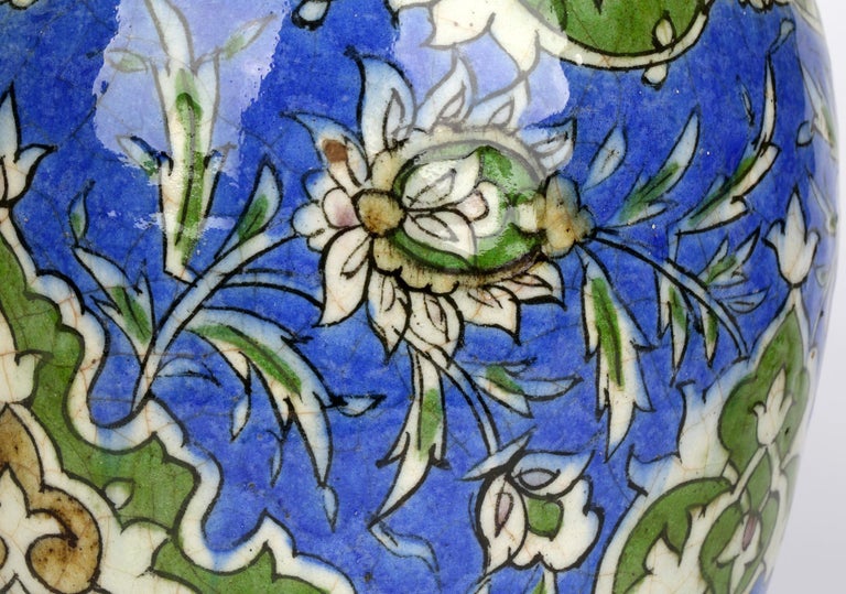 Persian Islamic Hand Painted Large Floral Decorated Pottery Vase at ...