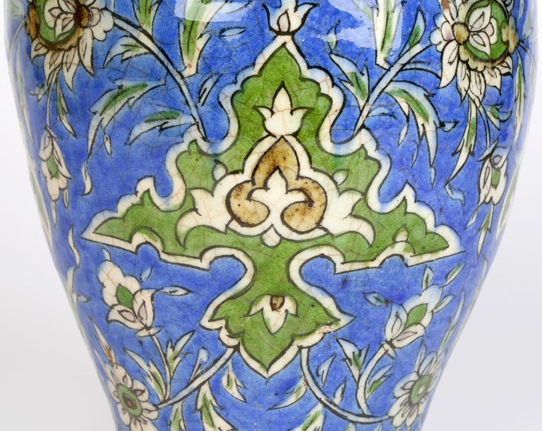 Persian Islamic Hand Painted Large Floral Decorated Pottery Vase at ...