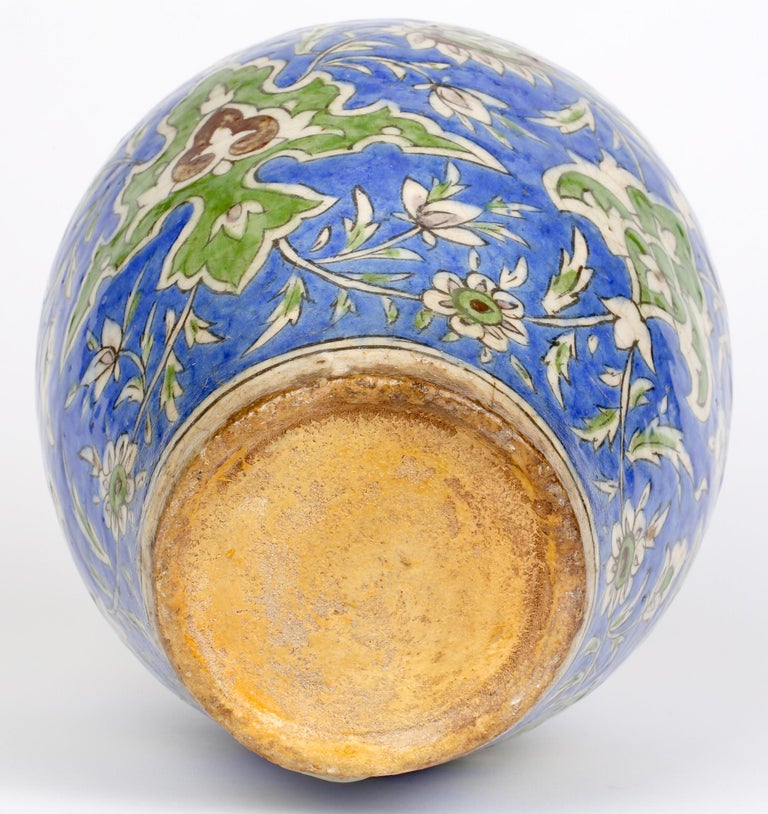 Persian Islamic Hand Painted Large Floral Decorated Pottery Vase at ...
