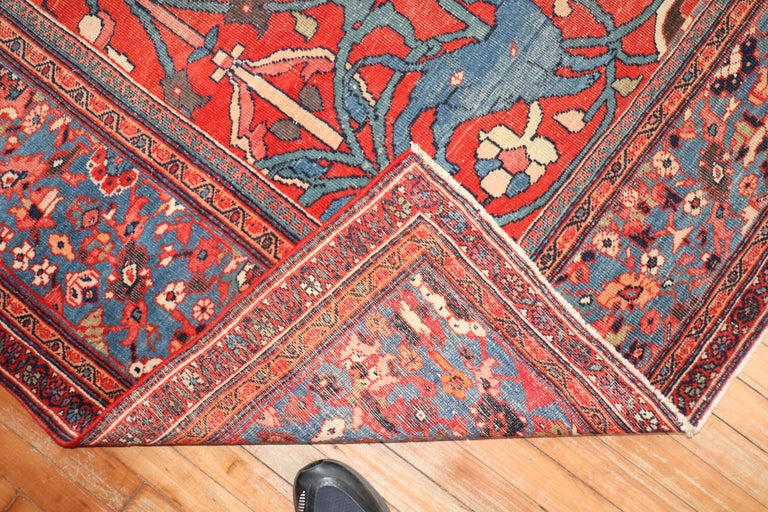 Persian Mahal Animal Pictorial Rug For Sale at 1stDibs