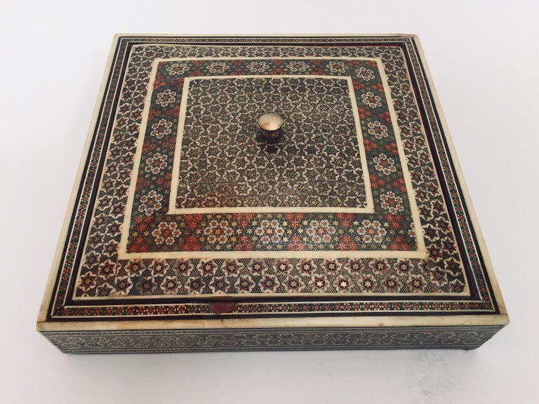 Persian Sadeli Micro Mosaic Inlaid Jewelry Box at 1stDibs