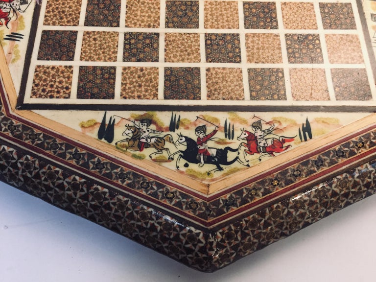 Persian Octagonal Backgammon and Chess Game at 1stDibs | persian chess