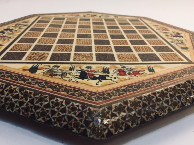 Persian Octagonal Backgammon and Chess Game at 1stDibs | persian chess