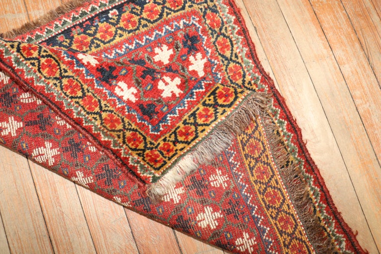 Persian Shiraz Throw Antique Rug For Sale at 1stDibs