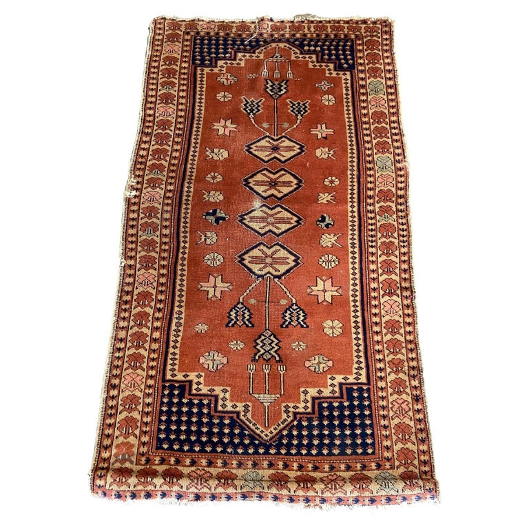 Persian Style Runner Silk 1930s Rug Runner For Sale at 1stDibs