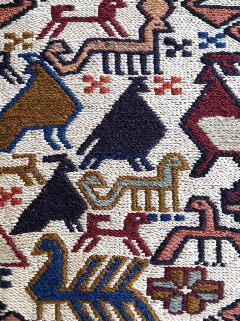 Persian Sumak Multi-Color Tribal Animal Motif Kilim Rug For Sale at ...