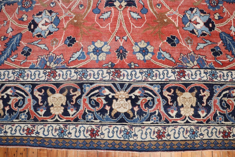 Persian Tabriz Hunting Animal Pictorial Rug For Sale at 1stDibs