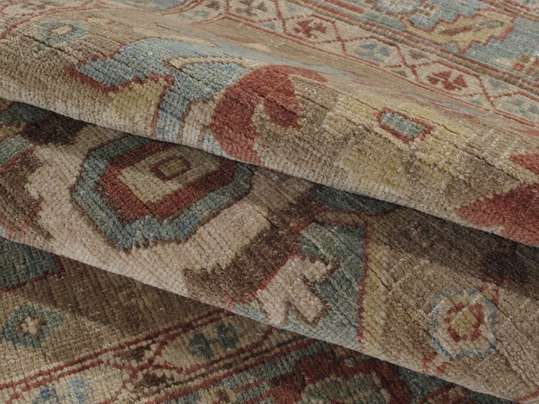 Persian Traditional Bakshaish Hand Knotted Runner in Camel, Blue, Rust ...