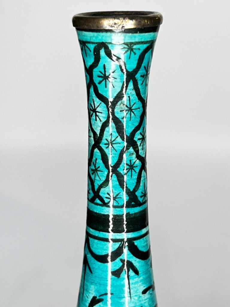 Persian Ware Ceramic Bottle Vases Attributed to Samson et Cie For Sale ...