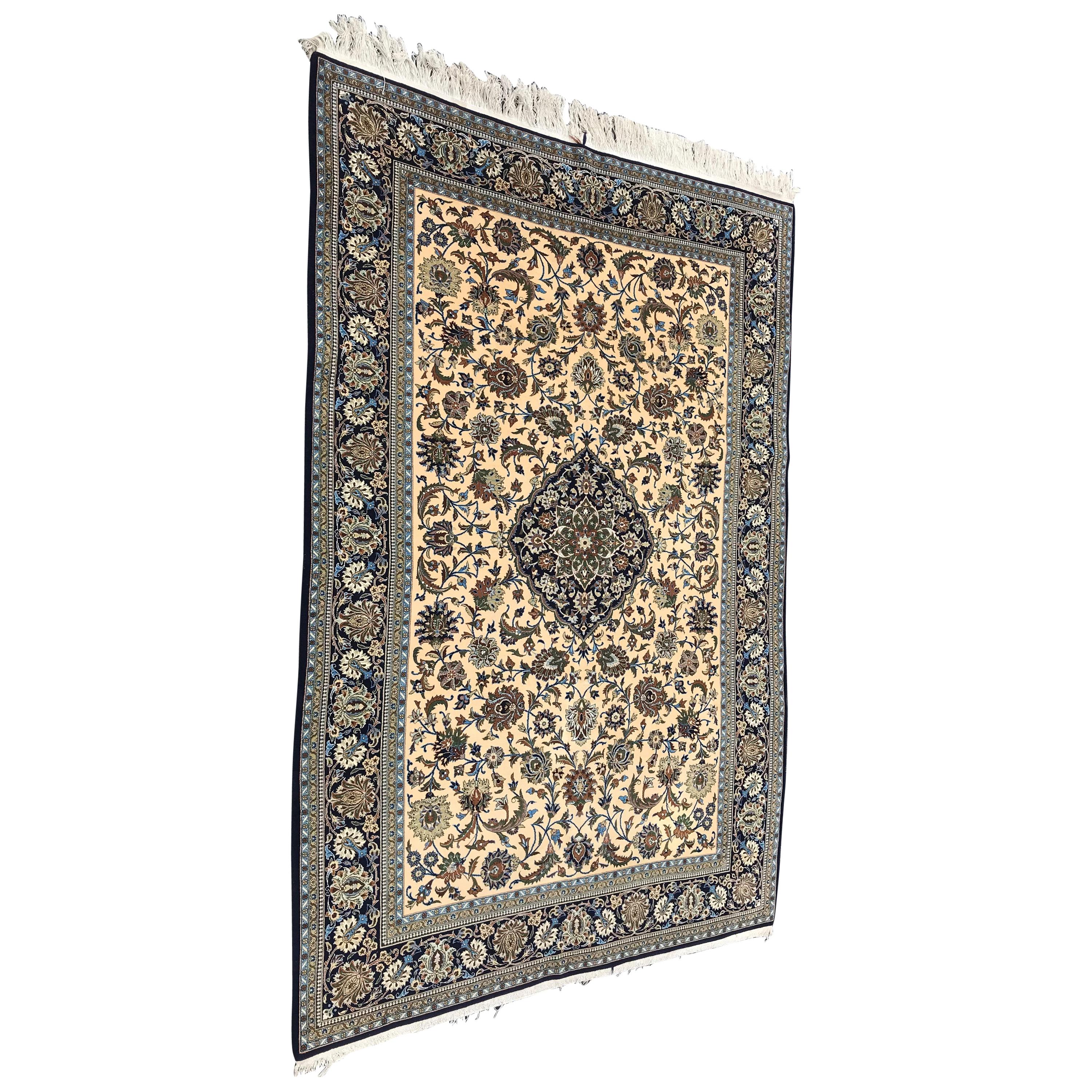 1940s Antique Persian Rug Khoy Design with Rustic Floral Patterns For ...