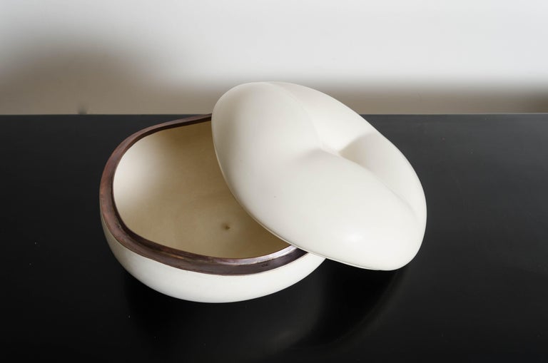 Persimmon Box in Cream Lacquer by Robert Kuo, Limited Edition For Sale ...