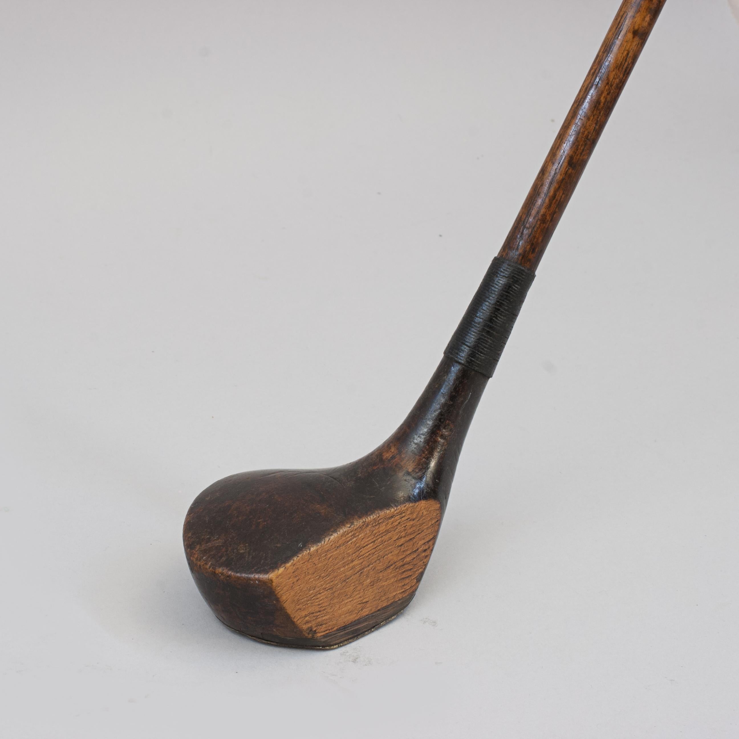 Persimmon Wood Golf Club, Brassie With Cork Grip For Sale at 1stDibs