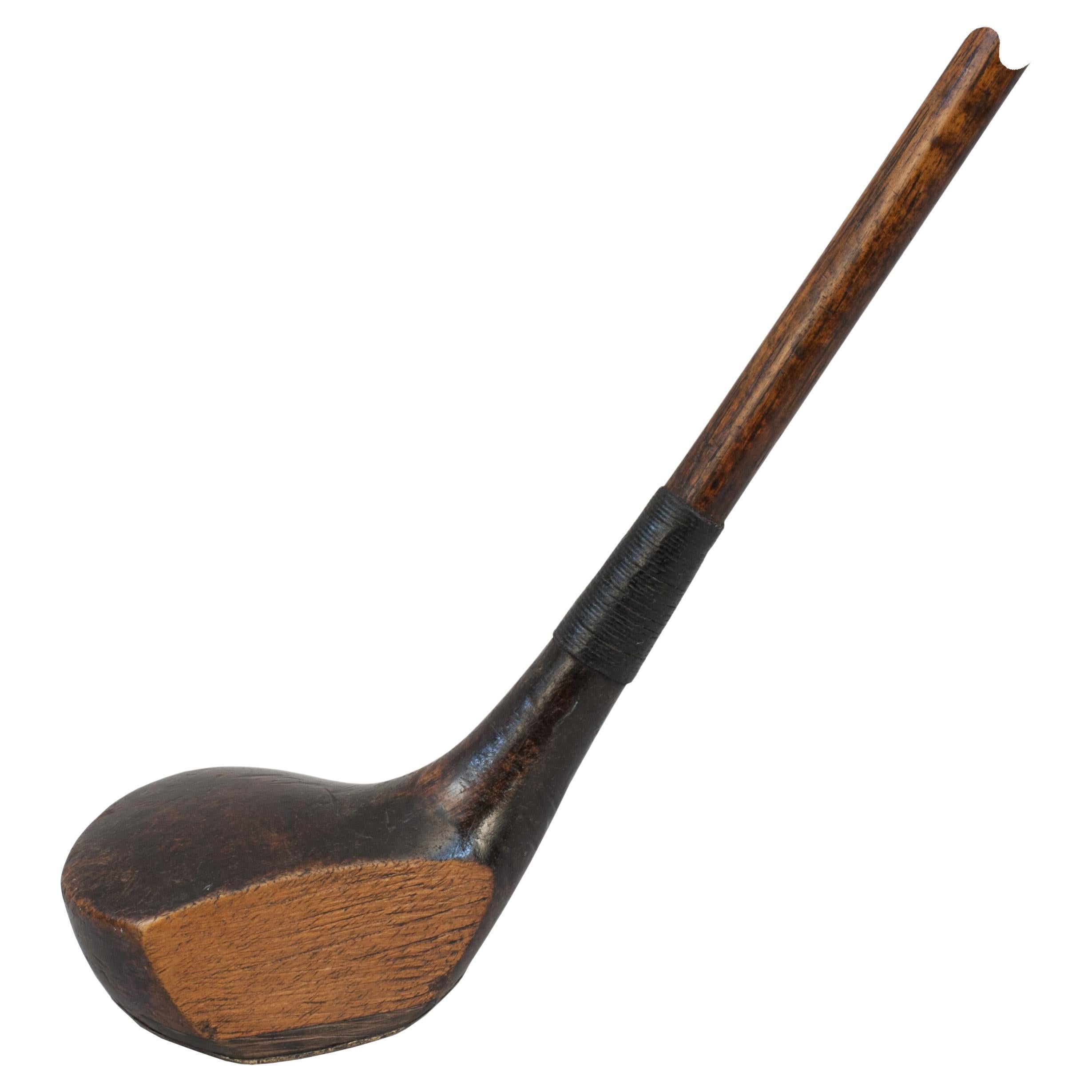 Persimmon Wood Golf Club, Brassie With Cork Grip For Sale at 1stDibs