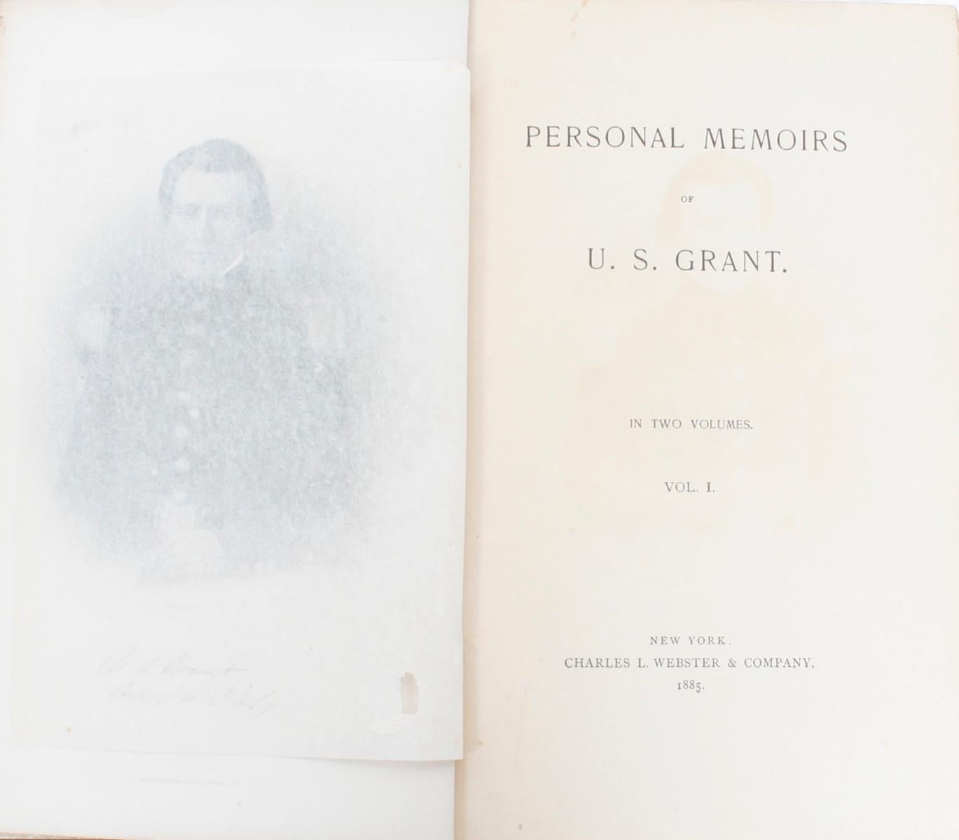 Personal Memoirs of U.S. Grant, Volumes I and II at 1stDibs