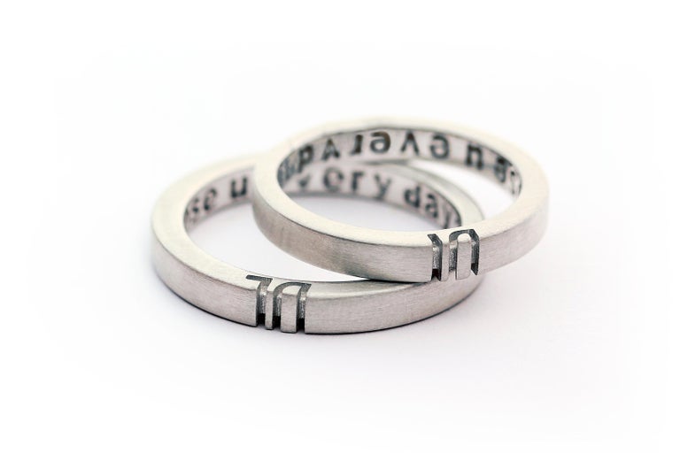 Customizable Personalized, Matching Initials Rings for couples, Men ...