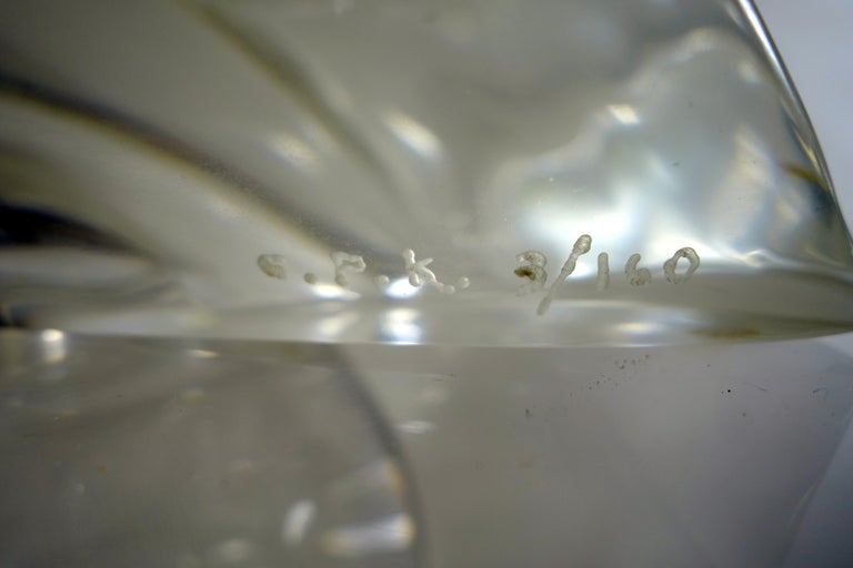 Perspex Bust of Woman on Console Also Made of Plexiglass Signed C.P.K ...