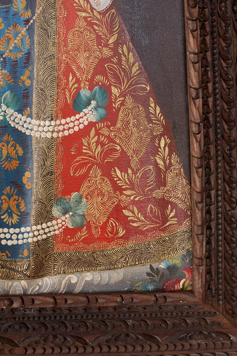 Peruvian Cuzco School Colonial Style Madonna Child Painting at 1stDibs ...