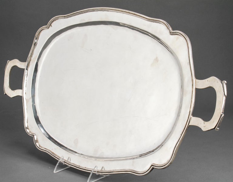 Peruvian Industria Peruana a Gaita Silver Oblong Serving Tray at 1stDibs