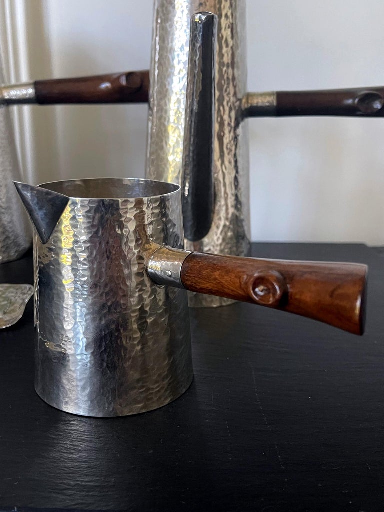 Peruvian Modernistic Sterling Silver Coffee Service Set For Sale at 1stDibs