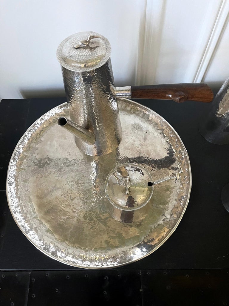 Peruvian Modernistic Sterling Silver Coffee Service Set For Sale at 1stDibs