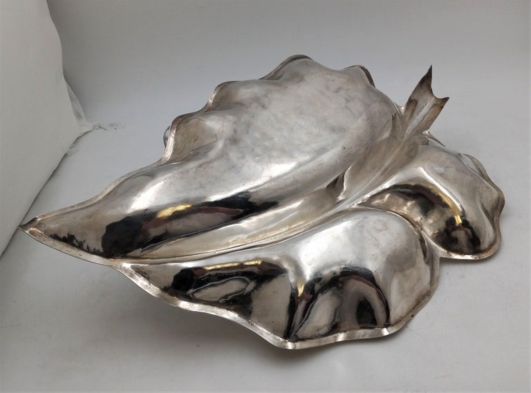 Peruvian Sterling Silver Hammered Mid-Century Modern Serving Platter ...
