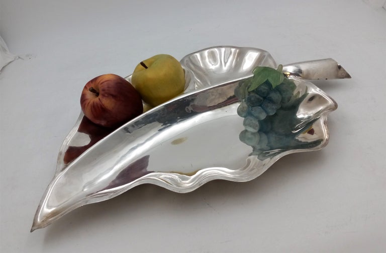 Peruvian Sterling Silver Hammered Mid-Century Modern Serving Platter ...