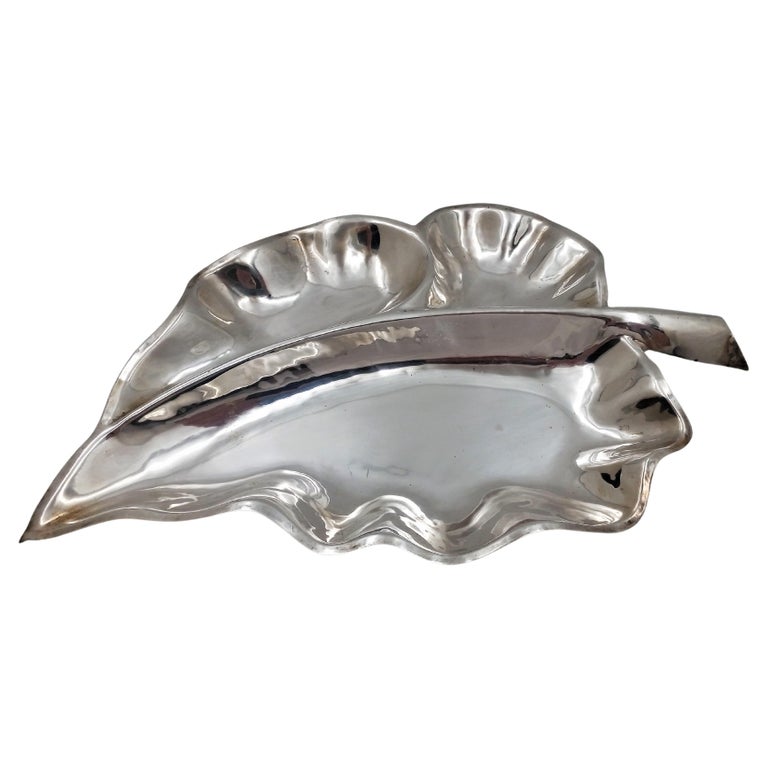 Peruvian Sterling Silver Hammered Mid-Century Modern Serving Platter ...