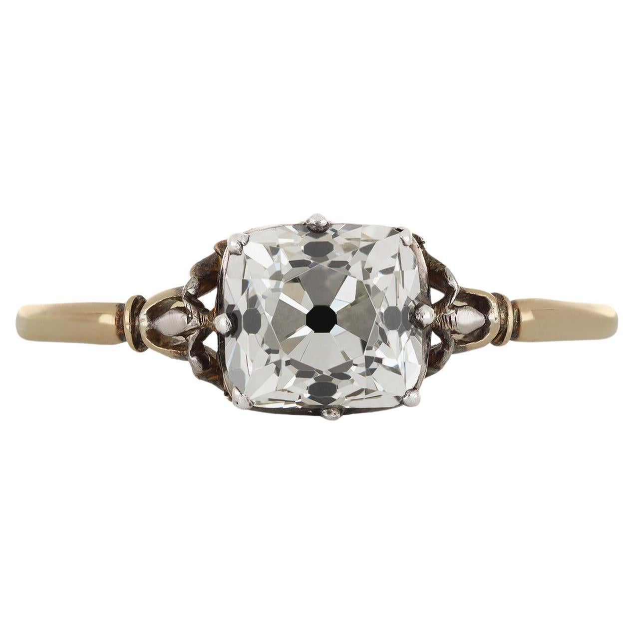 Peruzzi Cut diamond solitaire For Sale at 1stDibs