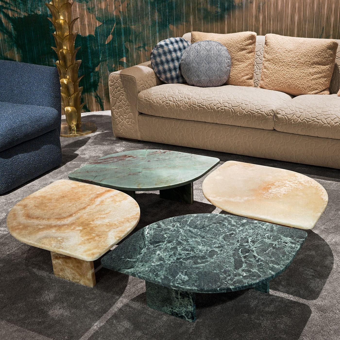 Petal Botanical Green Quartzite Coffee Table For Sale at 1stDibs