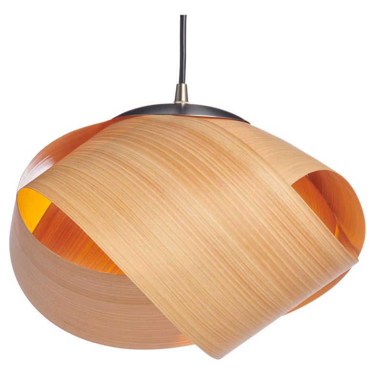 PETAL Scandinavian Design Cypress Wood Veneer Pendant With Brushed ...