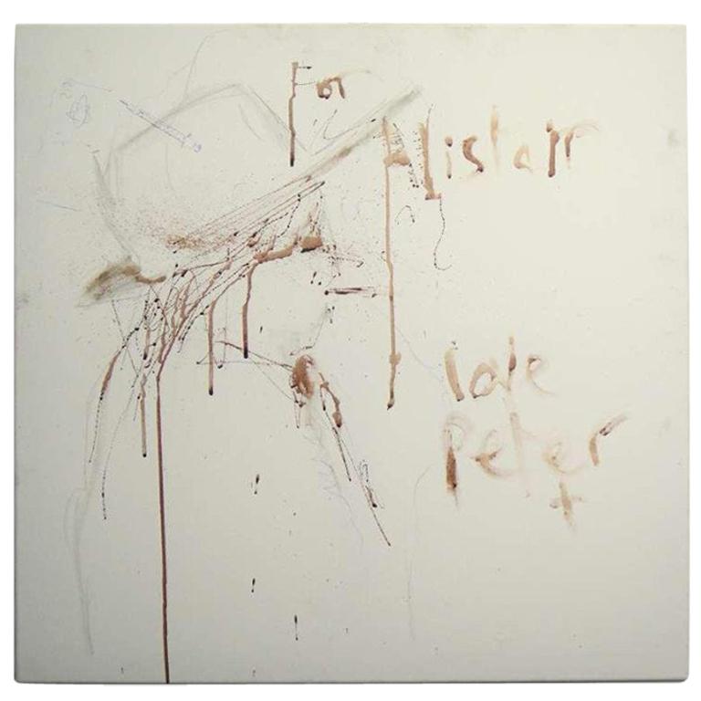 Pete Doherty Autographed Original Blood Painting For Sale at 1stDibs
